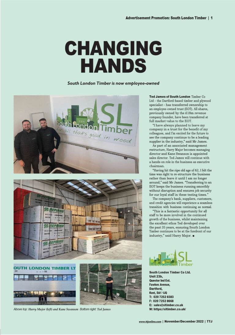 Employee Ownership Trust (EOT) | South London Timber